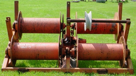 Four Drum Puller, Tensioner, Pole Mount, Pilot Line Winder - 1000 lbs ...